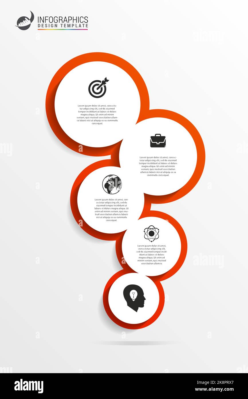 Business infographics. Modern concept with 5 options. Vector ...