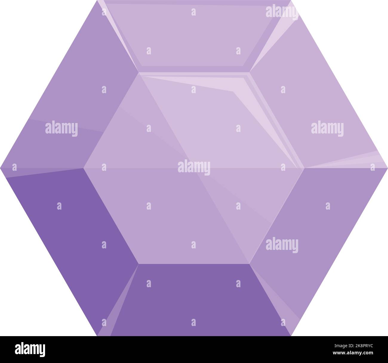 Shiny gem icon cartoon vector. Crystal stone. Facet shape Stock Vector ...