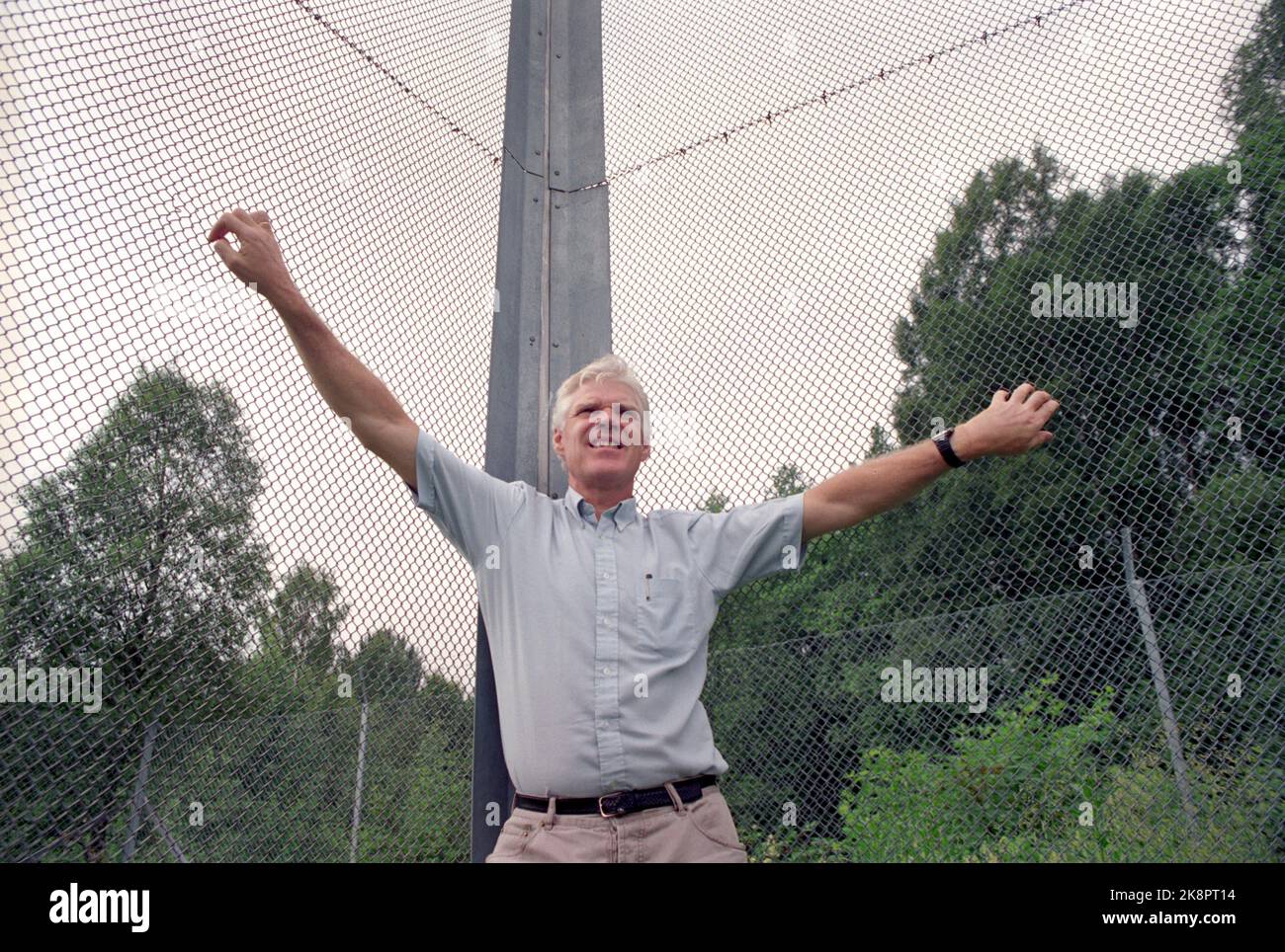Oslo 1991 - visiting spy convicted Arne Treholt in prison. Photo: Ingar ...