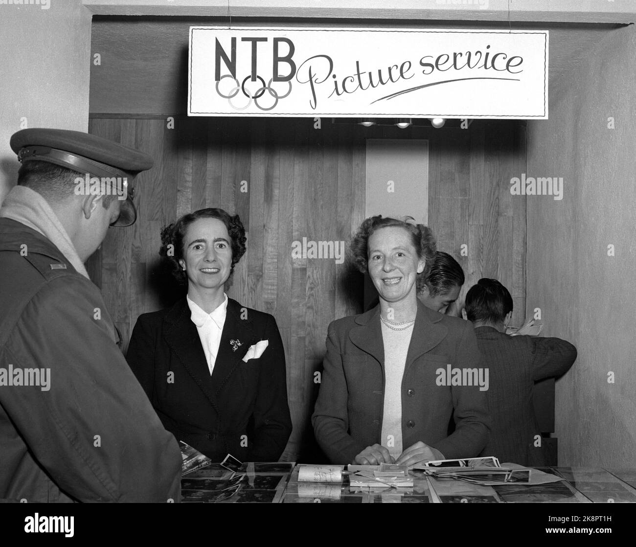 Oslo 1952. Olympic Winter Games in Oslo. From NTB's stand at Hotel ...