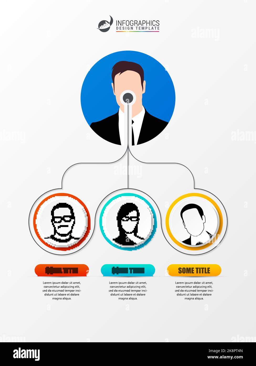 Infographic design with people. Modern business template. Vector ...