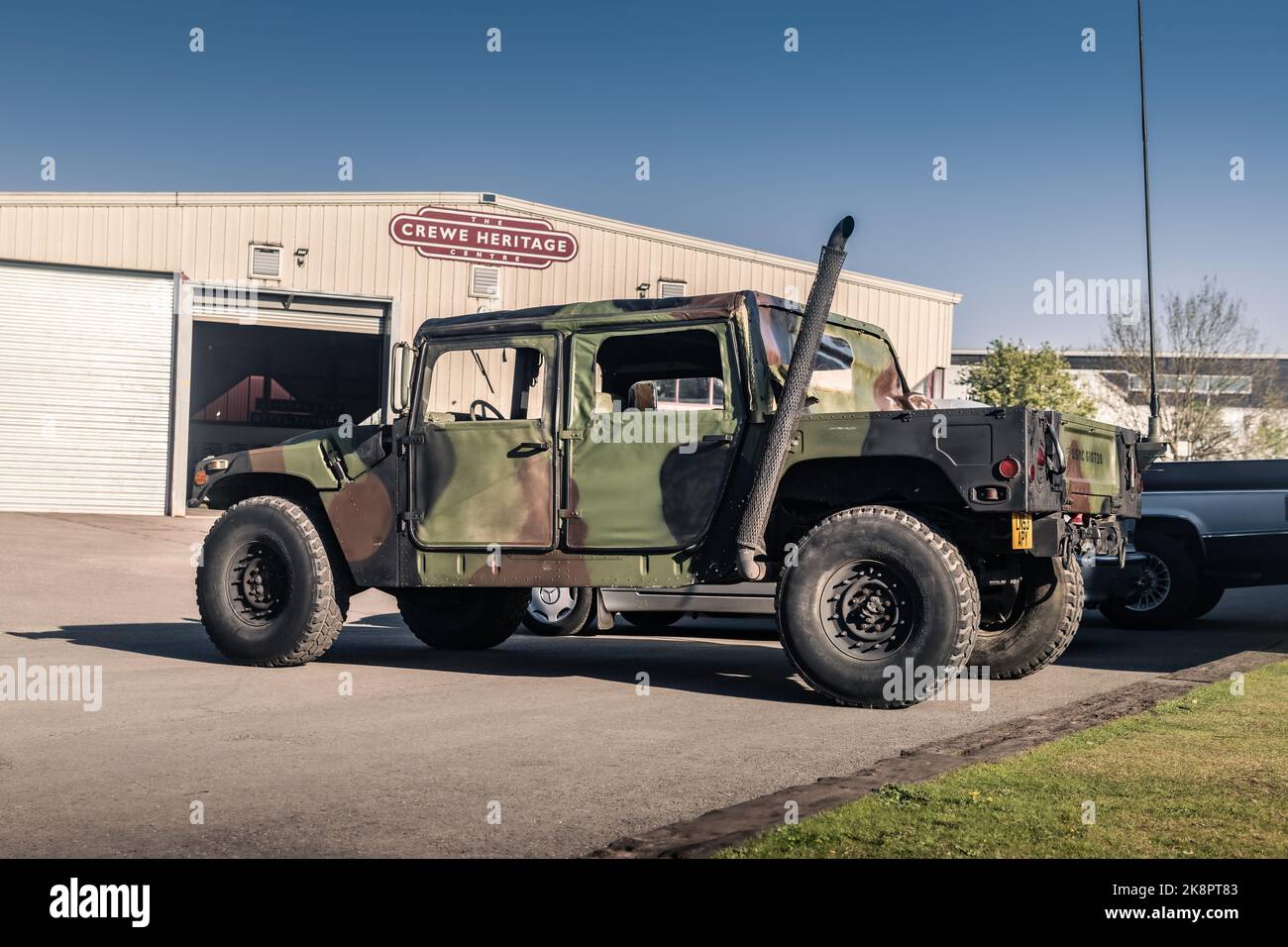 A Humvee military car in front of Crewe Heritage Centre museum in ...