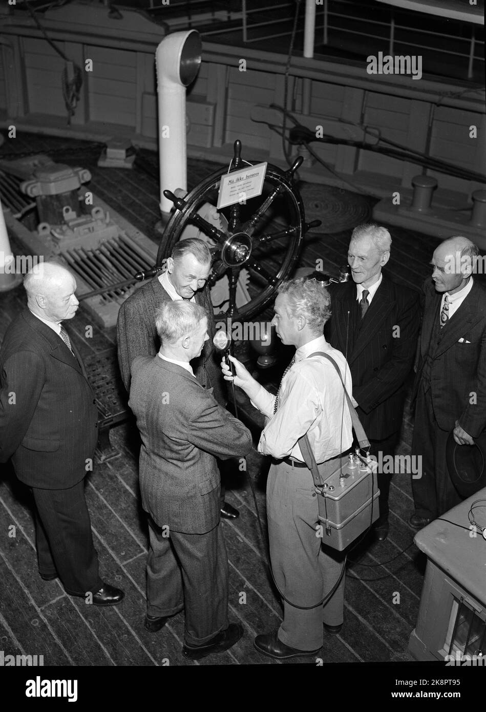 Oslo 19510820 pola scientist Roald Amundsen's old crew from the polar ...