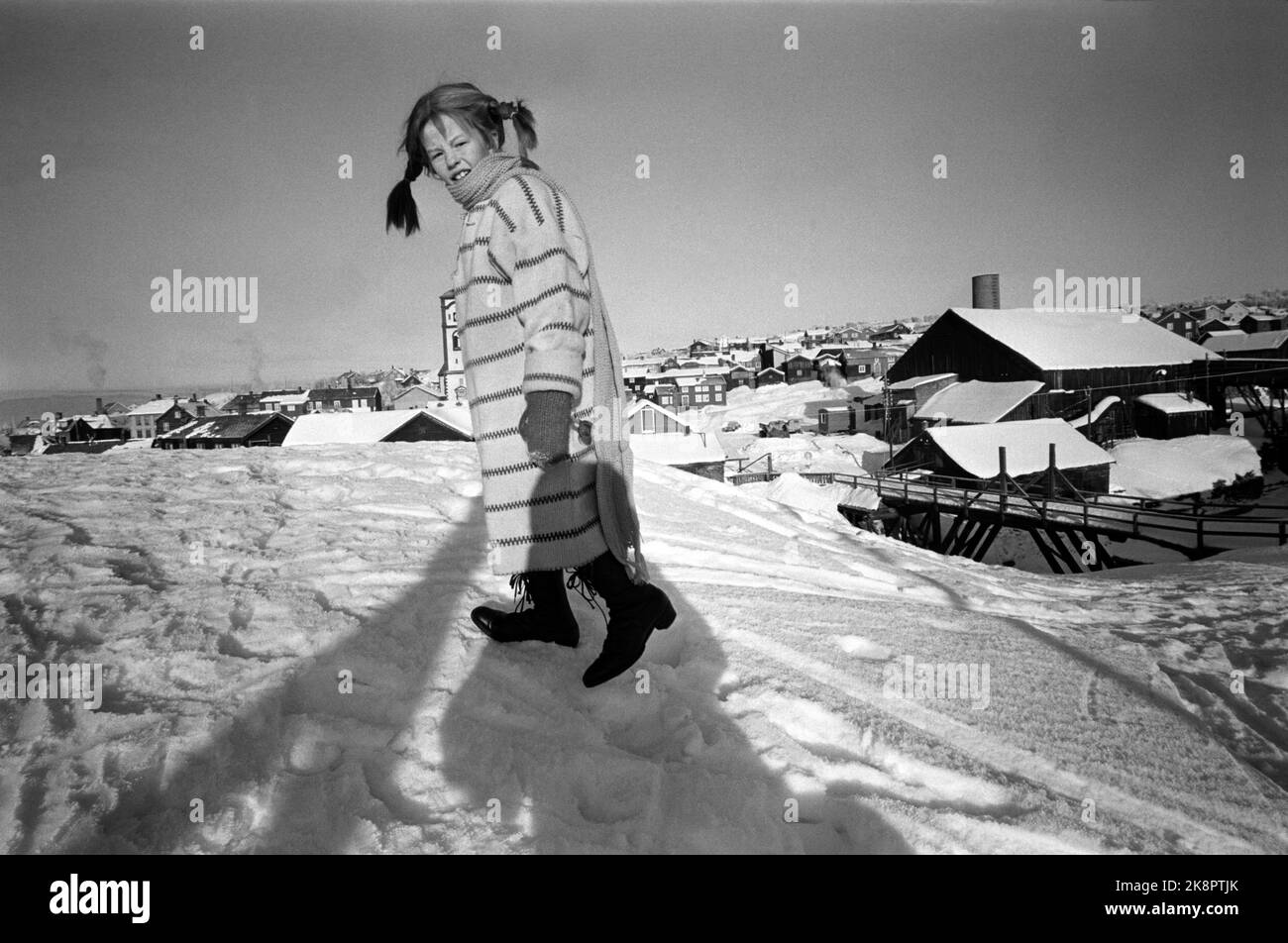 Røros March 1968 Recording the movie about Pippi Longstocking from the ...