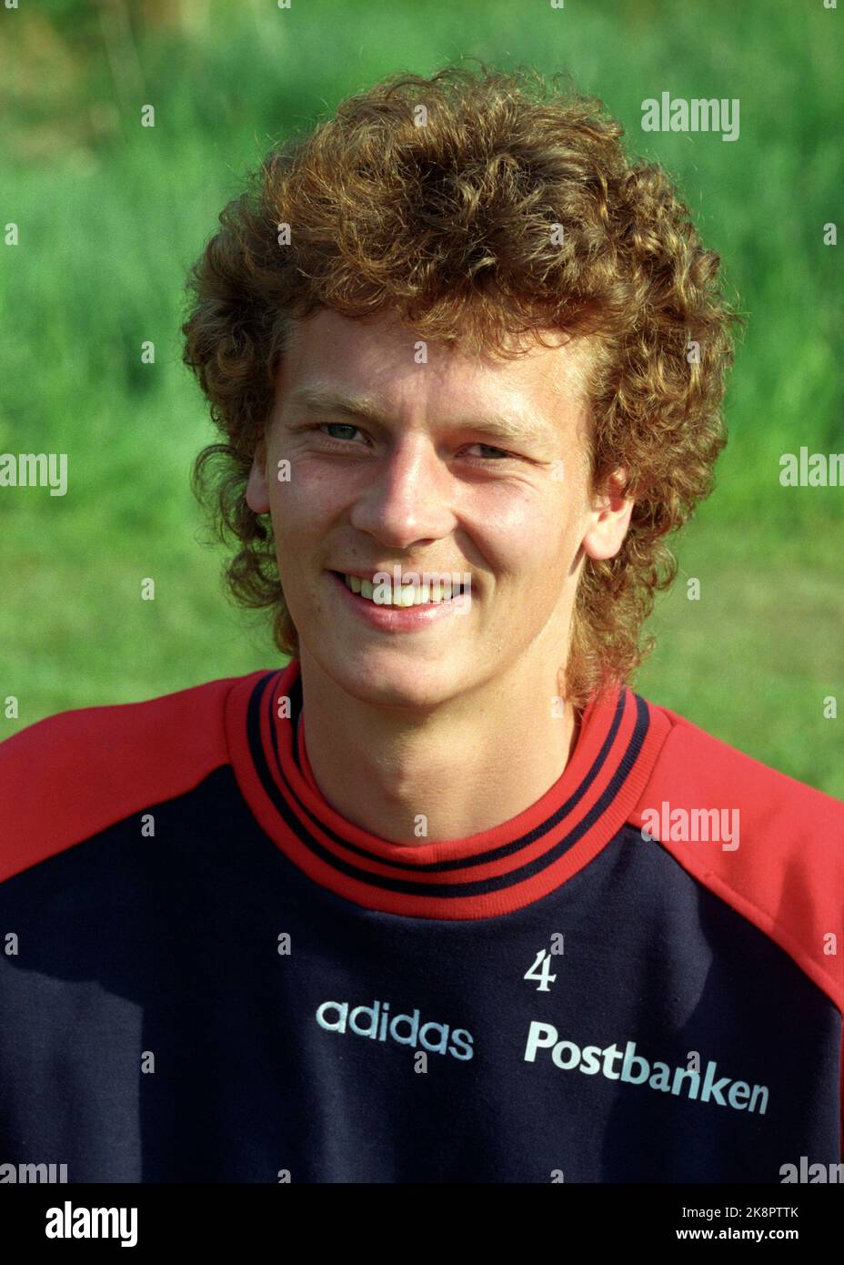 Oslo 19940602 footballer dan eggen smiling portrait photo hi-res stock ...