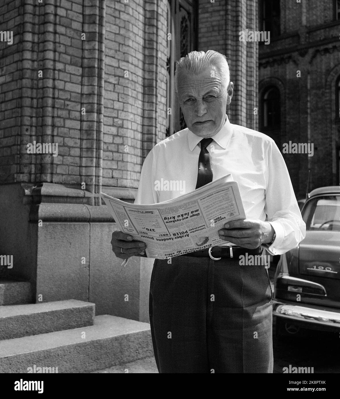 Oslo 19690611 Politician and author Jon Leirfall photographed at ...