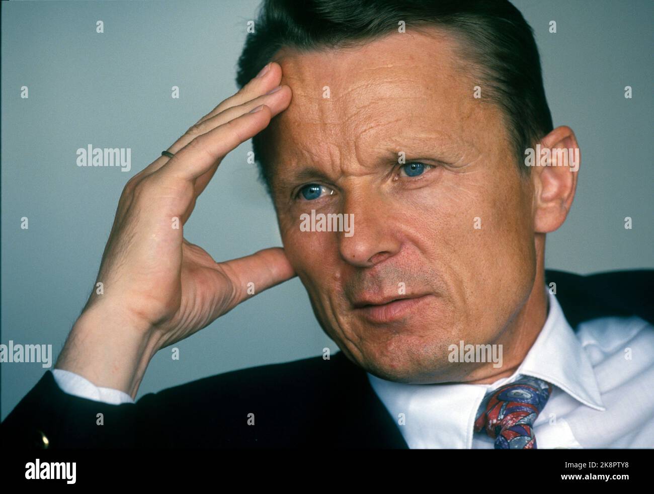 Oslo 19930427 CEO of Elkem Ole Enger. Interview situation. Photo: Lise Åserud / NTB / NTB Stock ...
