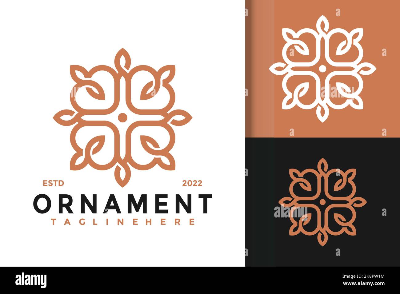 A digital render of an ornamental business company logo design with ...