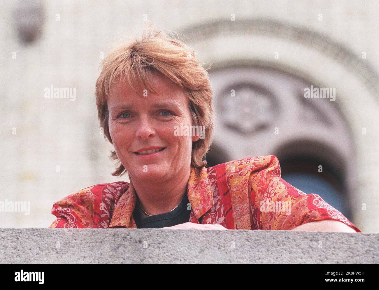 Oslo 19960717 sp leader anne enger lahnstein hi-res stock photography ...