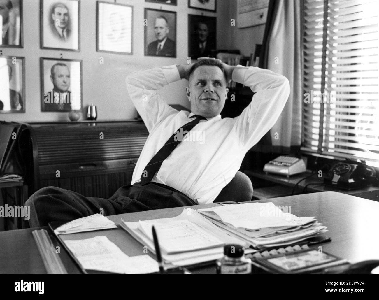 Johansen in his office nicolai johansen nicken photo hi-res stock ...