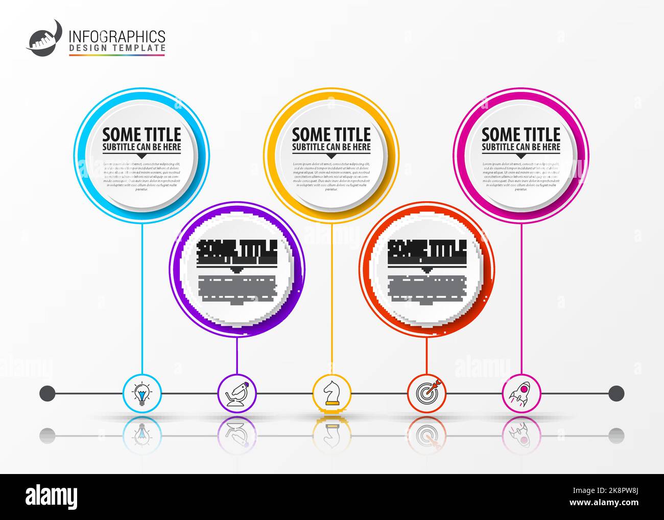 Infographic design template. Timeline concept with 5 steps. Can be used ...