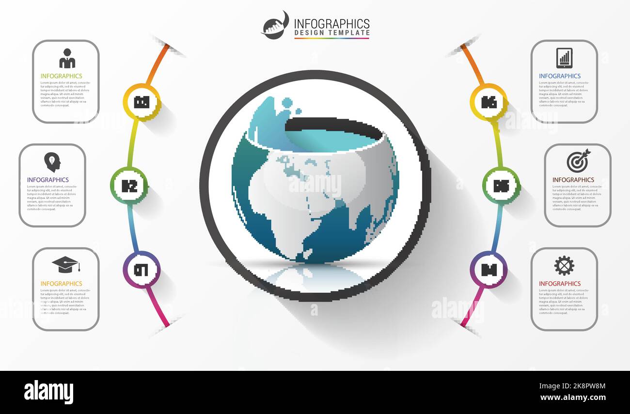 Abstract ecology infographic template. Business concept. Vector ...