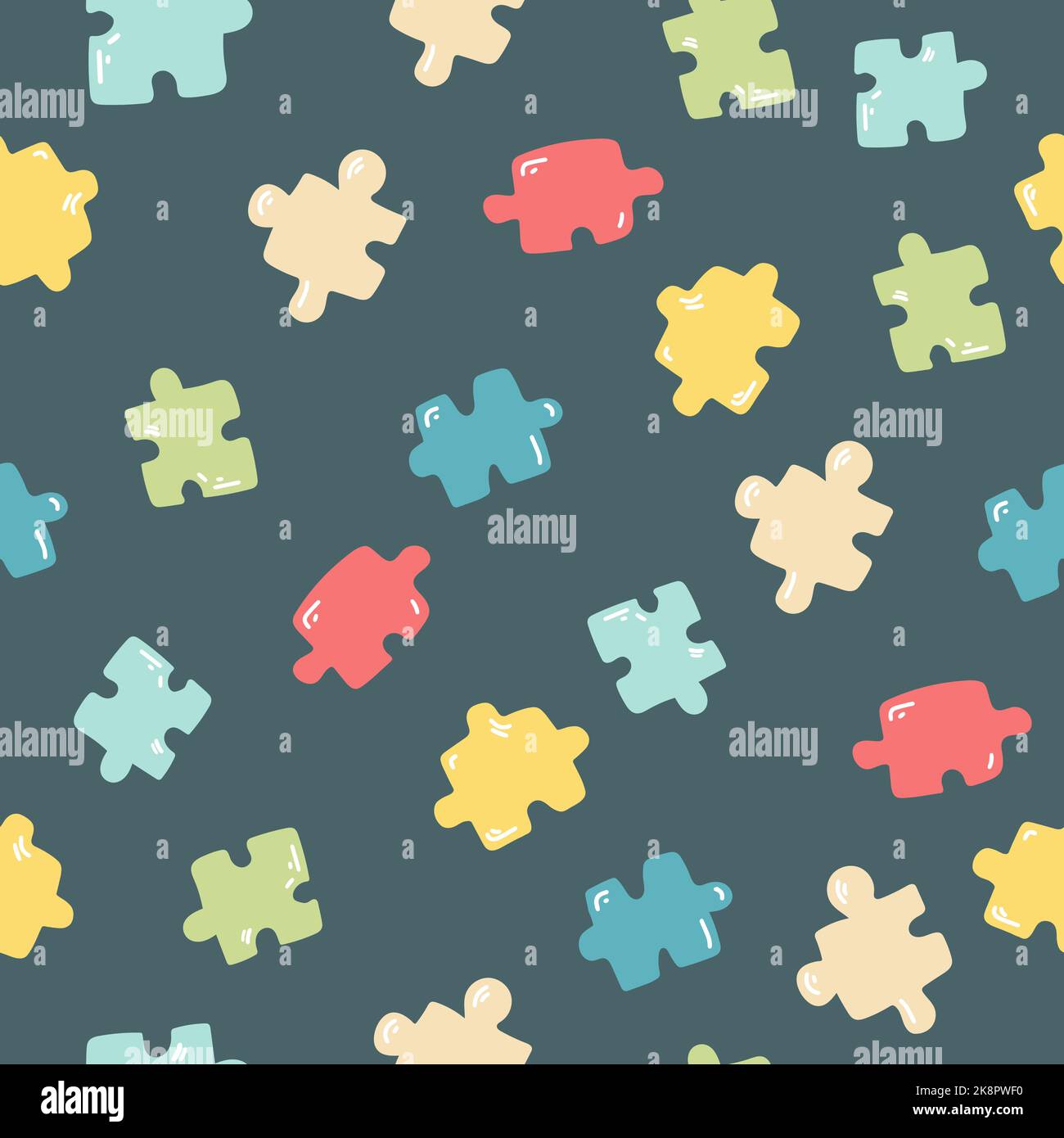 Color puzzles vector background and texture Vector seamless pattern for ...