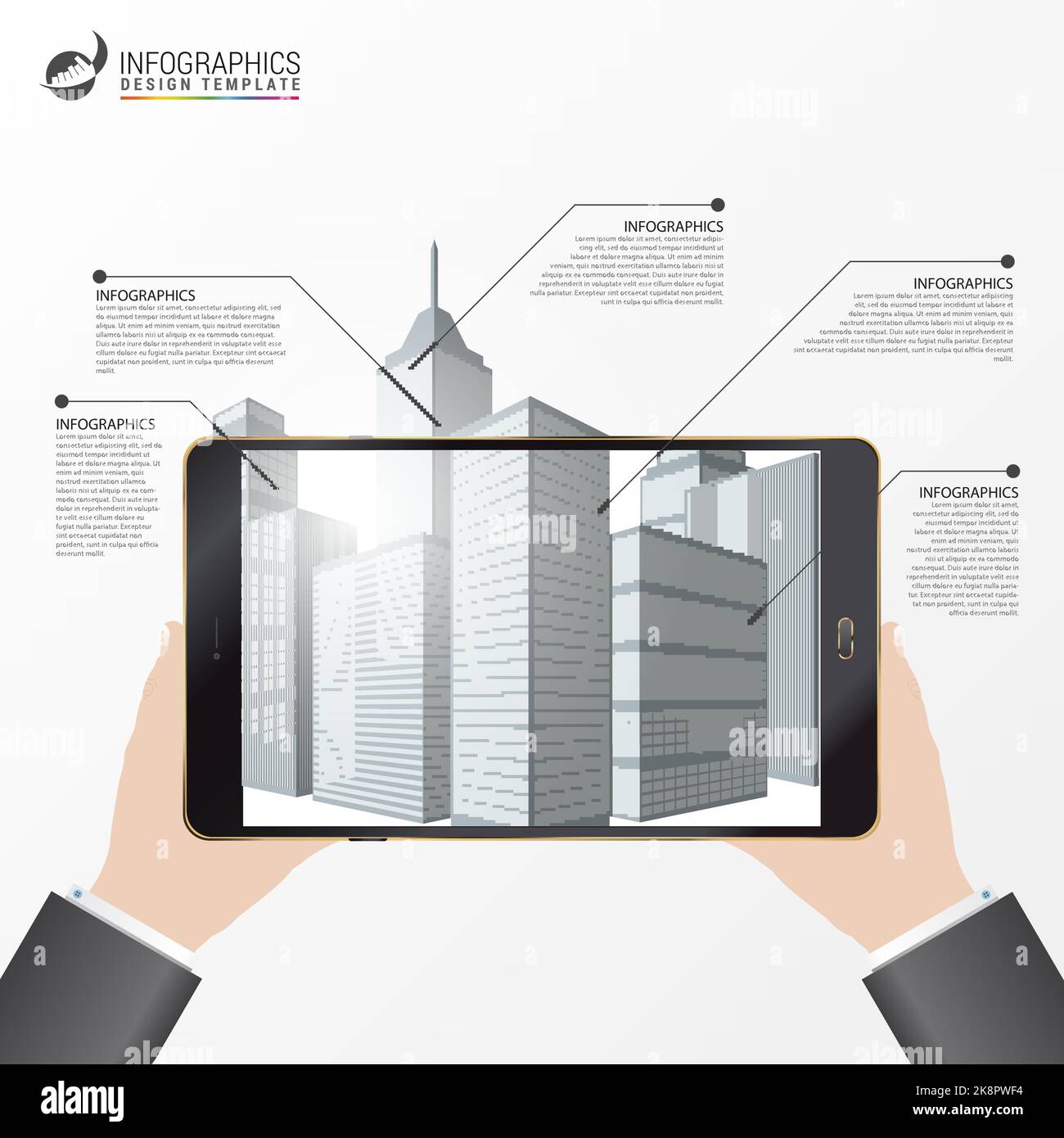 Infographic report template Business concept for your data. Vector illustration Stock Vector ...