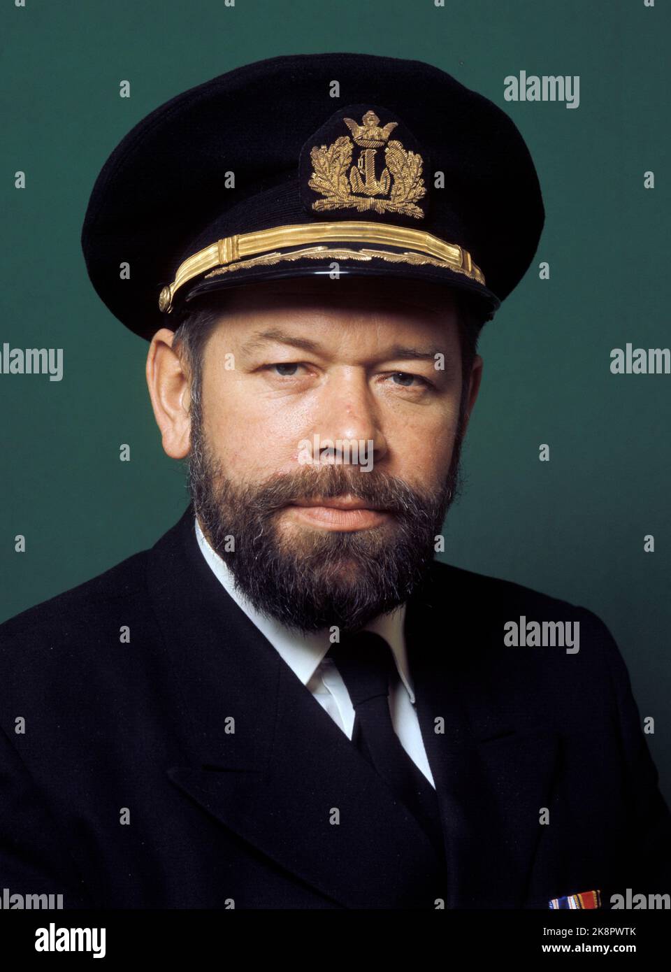 Oslo October 1976. Kjell Thorsen captain of the school ship Christian ...