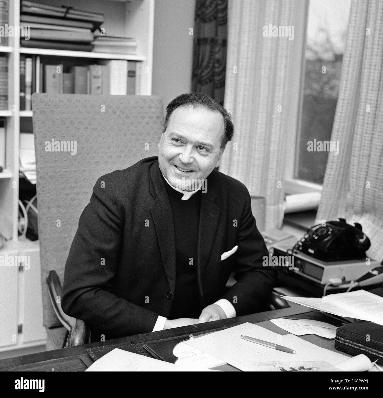 Oslo 19700603 Catholic bishop in Norway Jon Willem Gran. Here at the ...