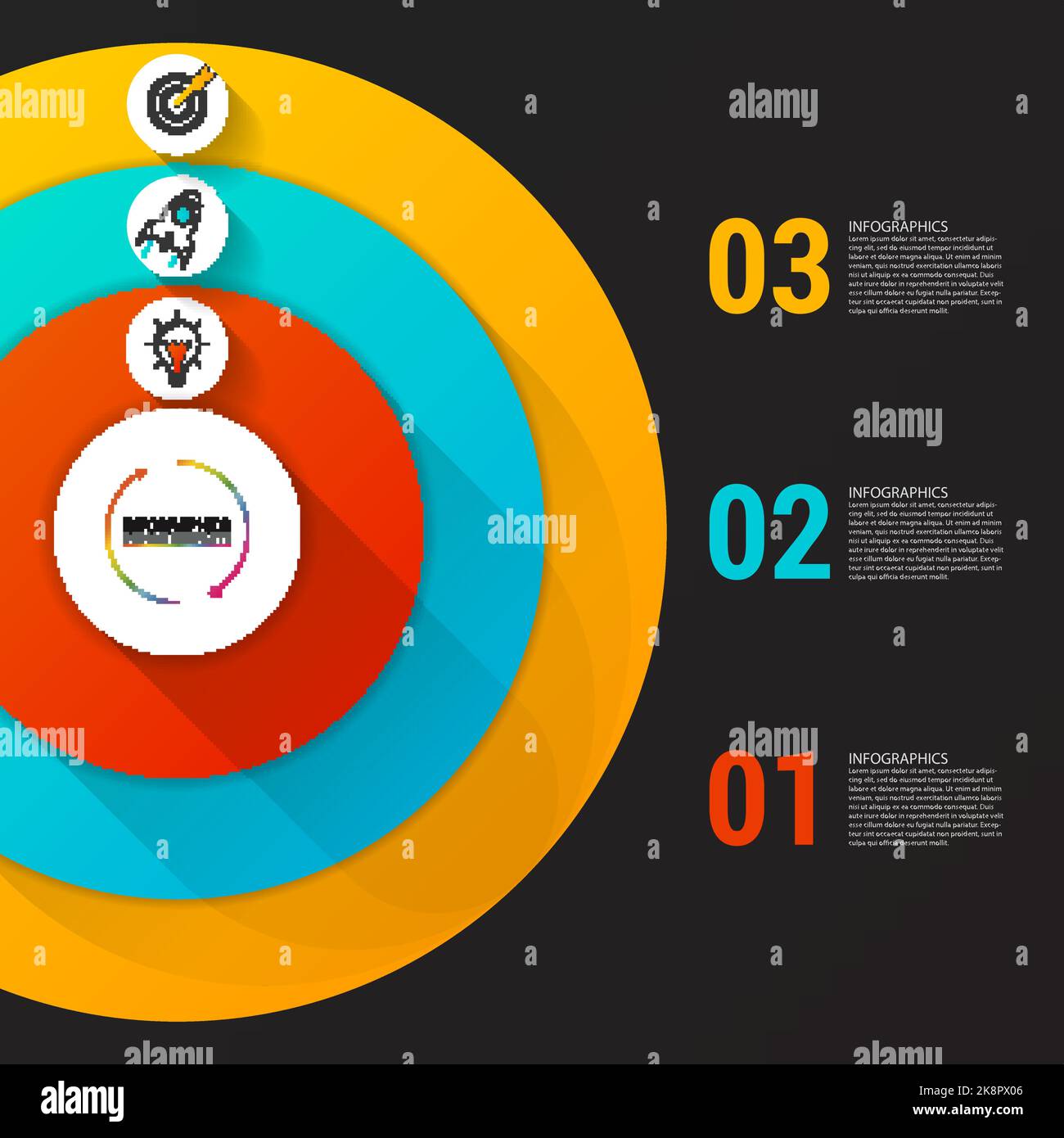 Circle infographics. Template for diagram, graph, presentation and chart. Vector illustration ...