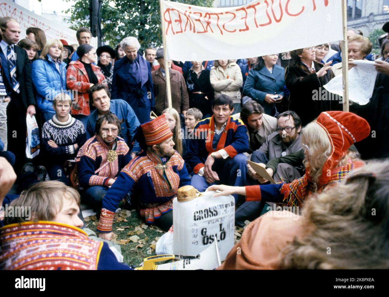 Oslo 19791009 The demonstration against the development of the Alta ...