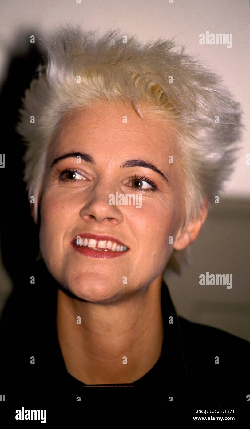 Oslo 19891114. Artist Marie Fredriksson in the Swedish pop group ...