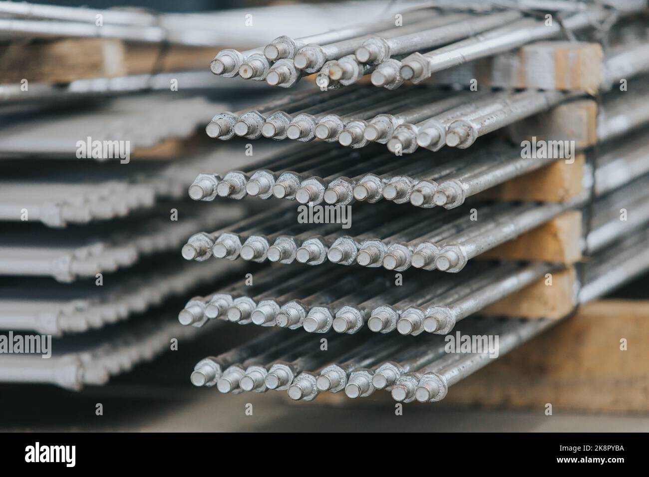 The metal details in the factory, close-up Stock Photo - Alamy