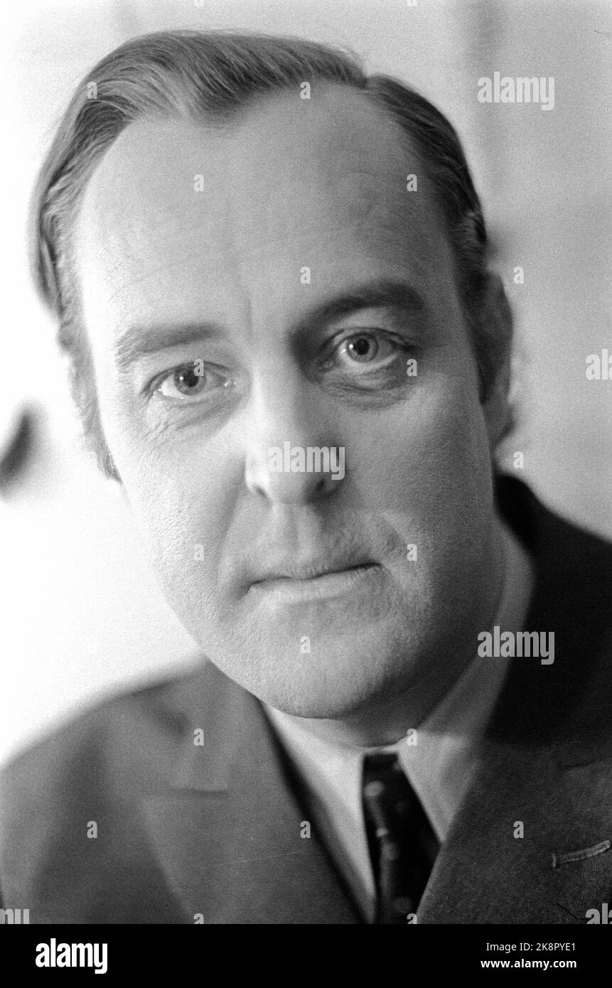 Oslo 19700116. Portrait of actor Sverre Wilberg. Photo: Erik Thorberg ...