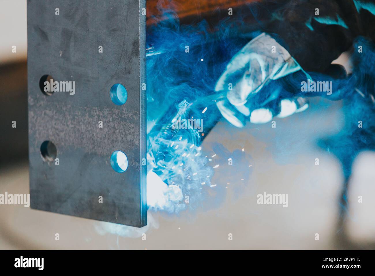Closeup machine welding metal parts hi-res stock photography and images ...