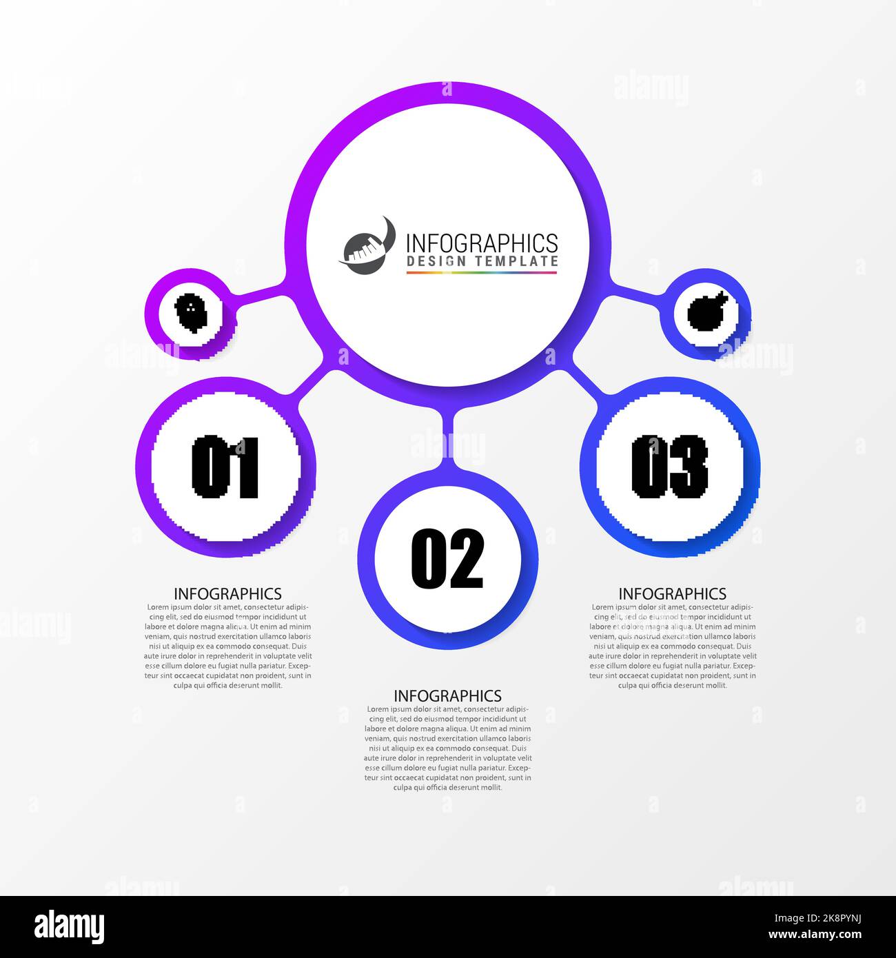 Infographics template. Business concept with 3 steps. Vector ...