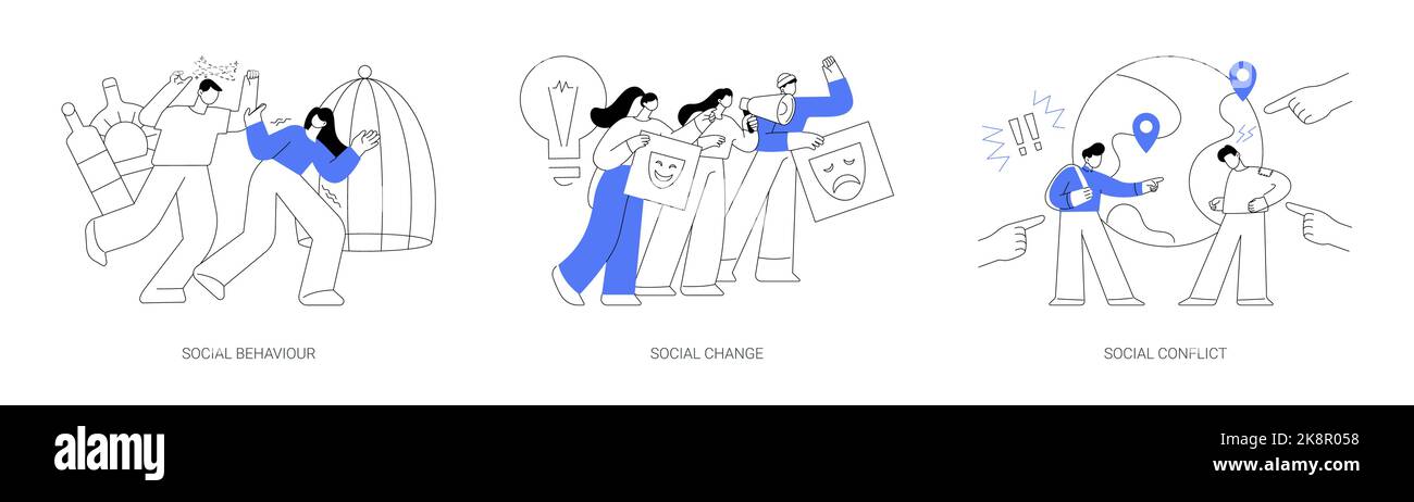 Social activity abstract concept vector illustrations Stock Vector ...