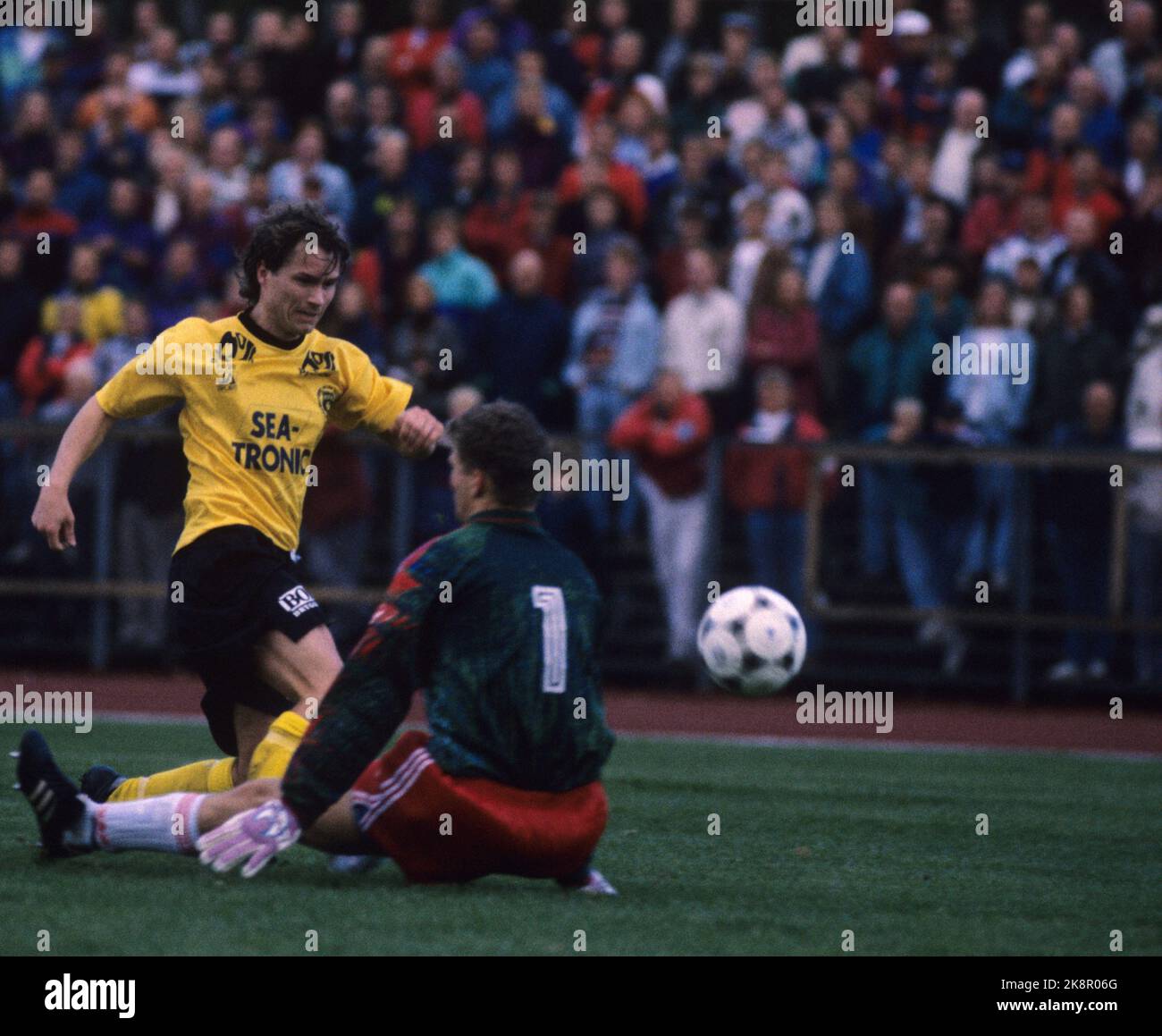 199310 Footballer Terje Pedersen. Moss Football Club. Photo: Erik ...