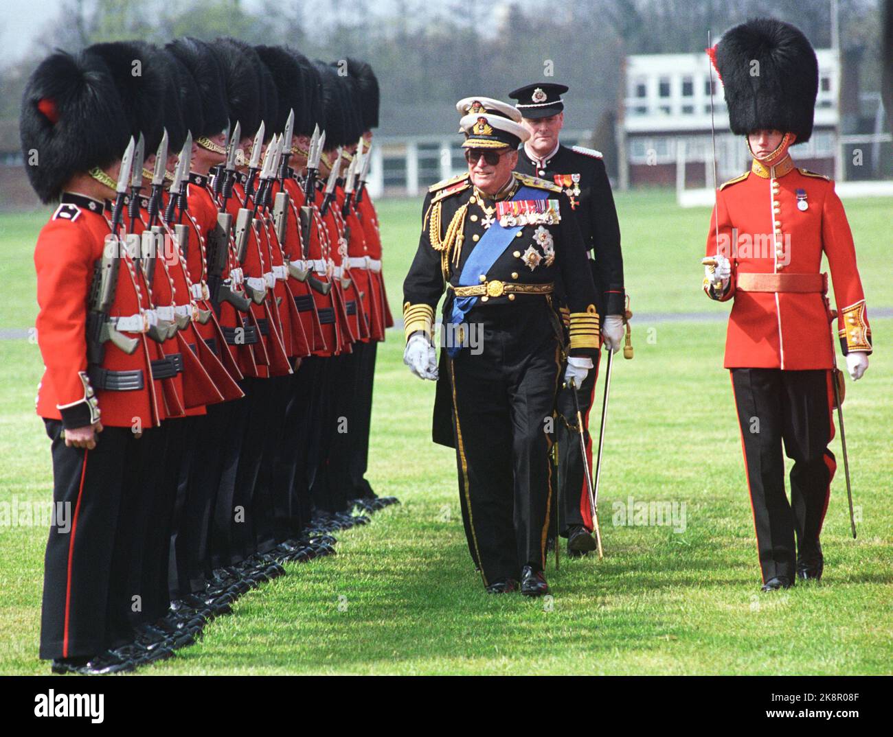 England, UK 19880412. King Olav on an official visit to the UK. He ...