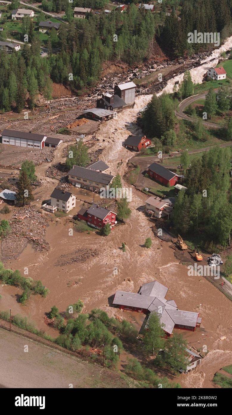 Jon eeg ntb ntb damage overview flood aerial rivers hi-res stock ...