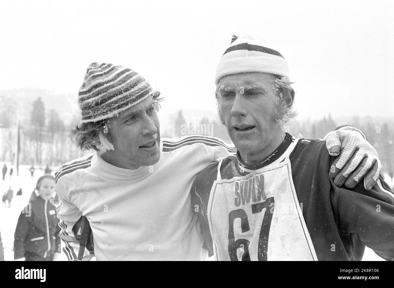 Fåberg, Lillehammer 19730204: Norwegian champion Ivar Formo (t.v ...