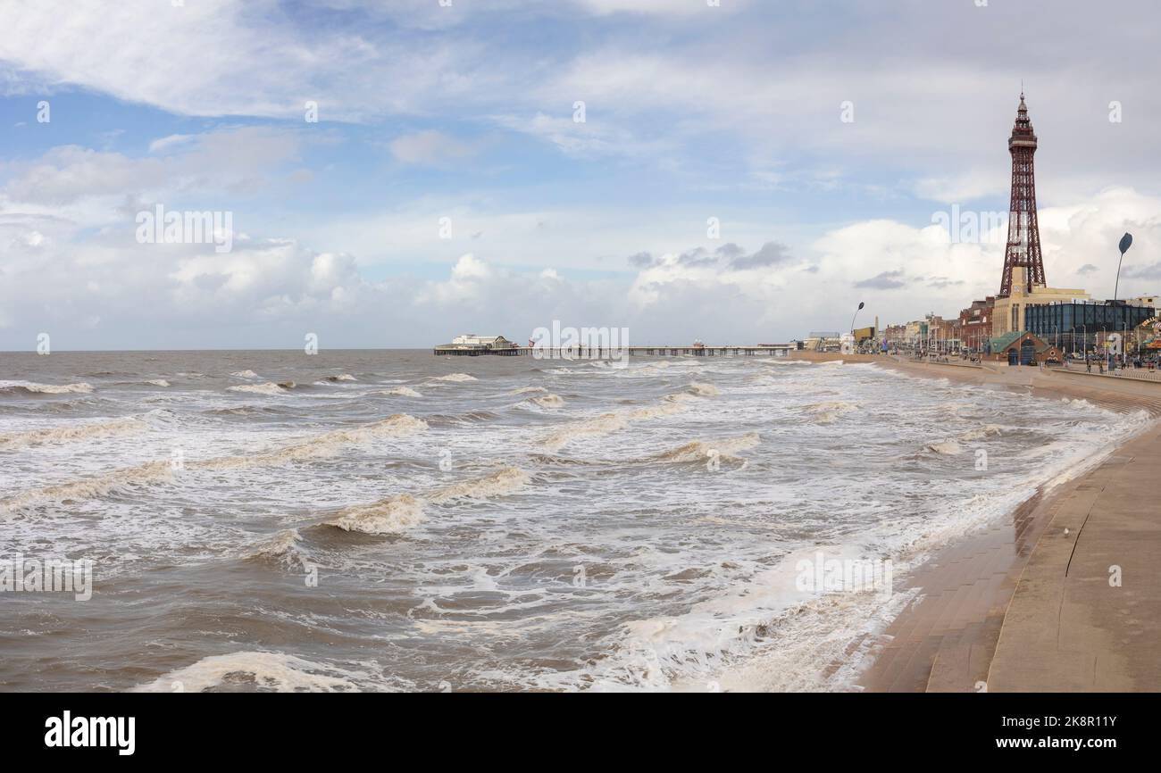Blackpool, United Kingdom 15, October 2022 blackpool tower and north ...