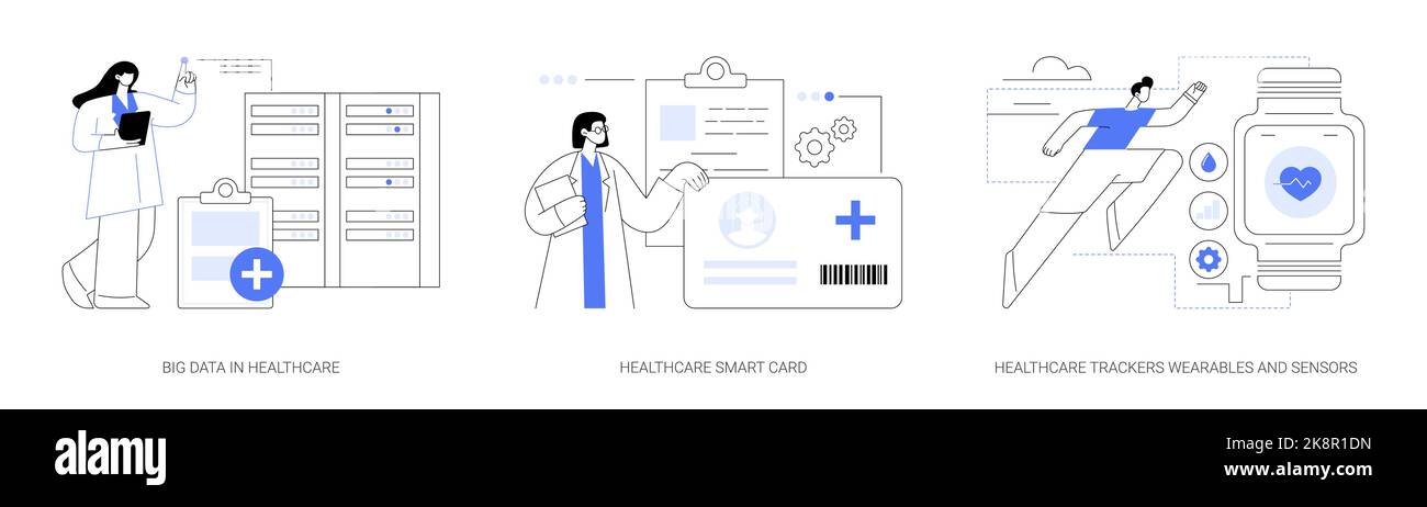 Electronic health records abstract concept vector illustrations Stock ...