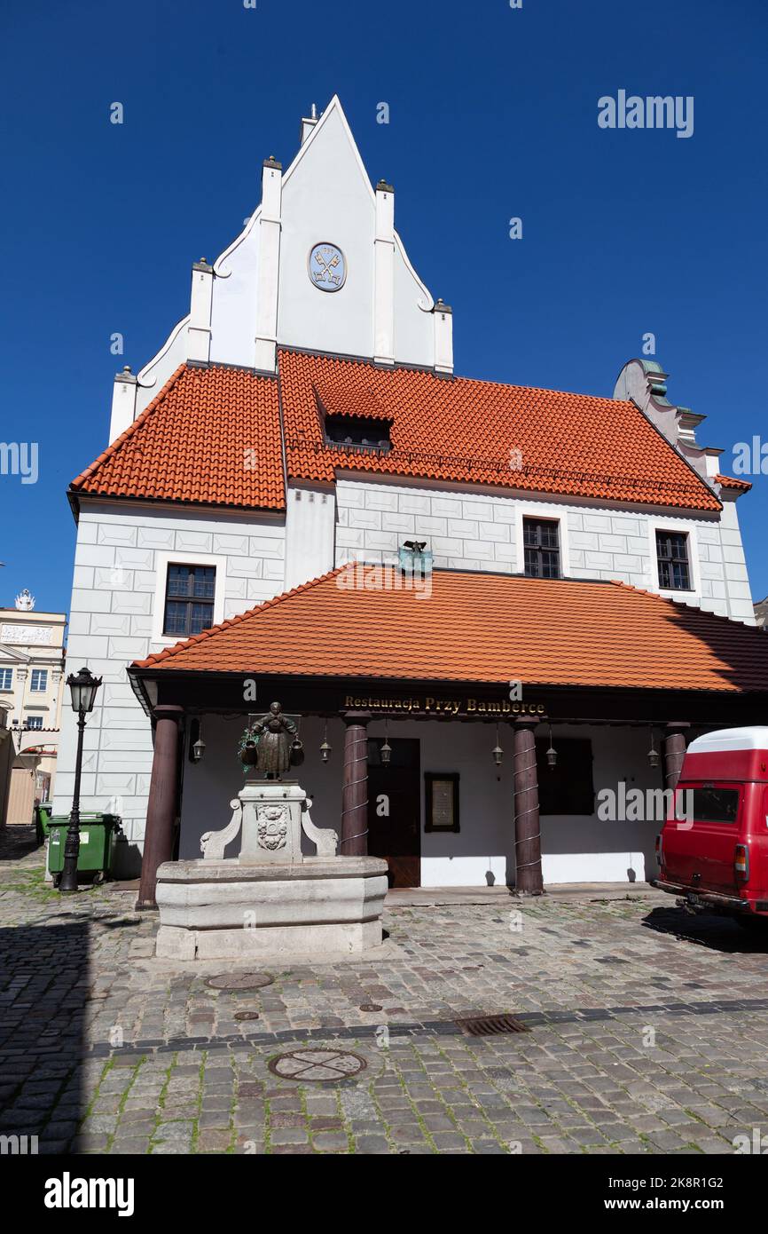 A vertical shot of the facade of a historical building in Old Market ...