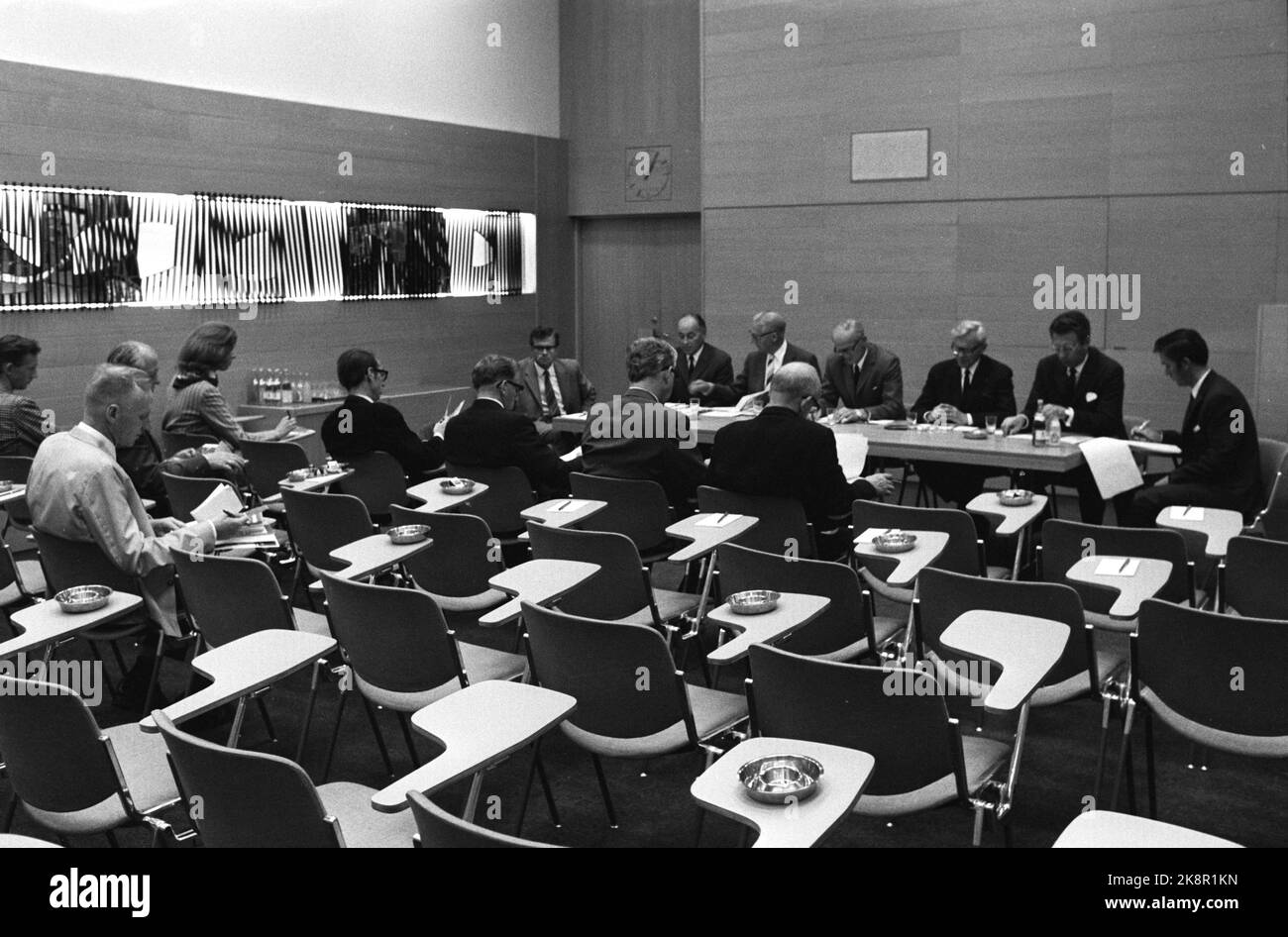 Oslo, 19710909. Interior motif from the Kreditkassen building on ...