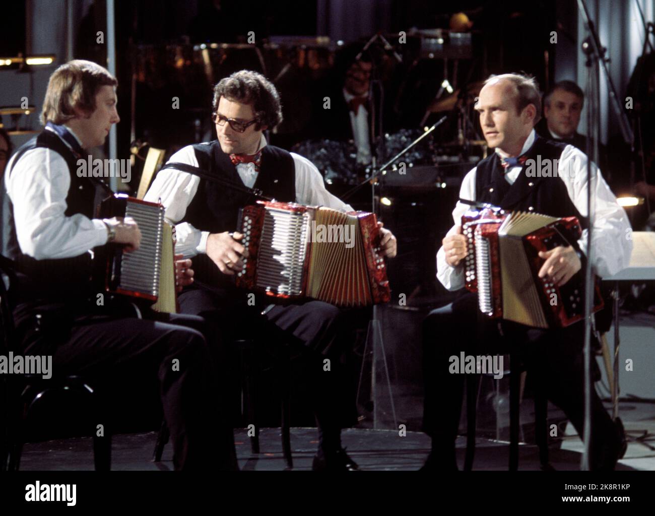 Oslo 1977. The Spellemann Prize is awarded. Here the thoradic trio from ...
