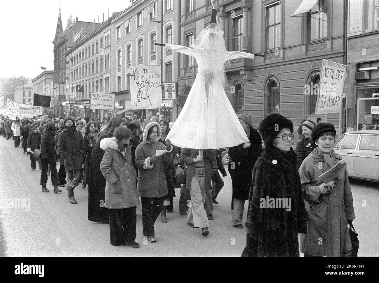Women go by train on womens day in oslo photo hi-res stock photography ...