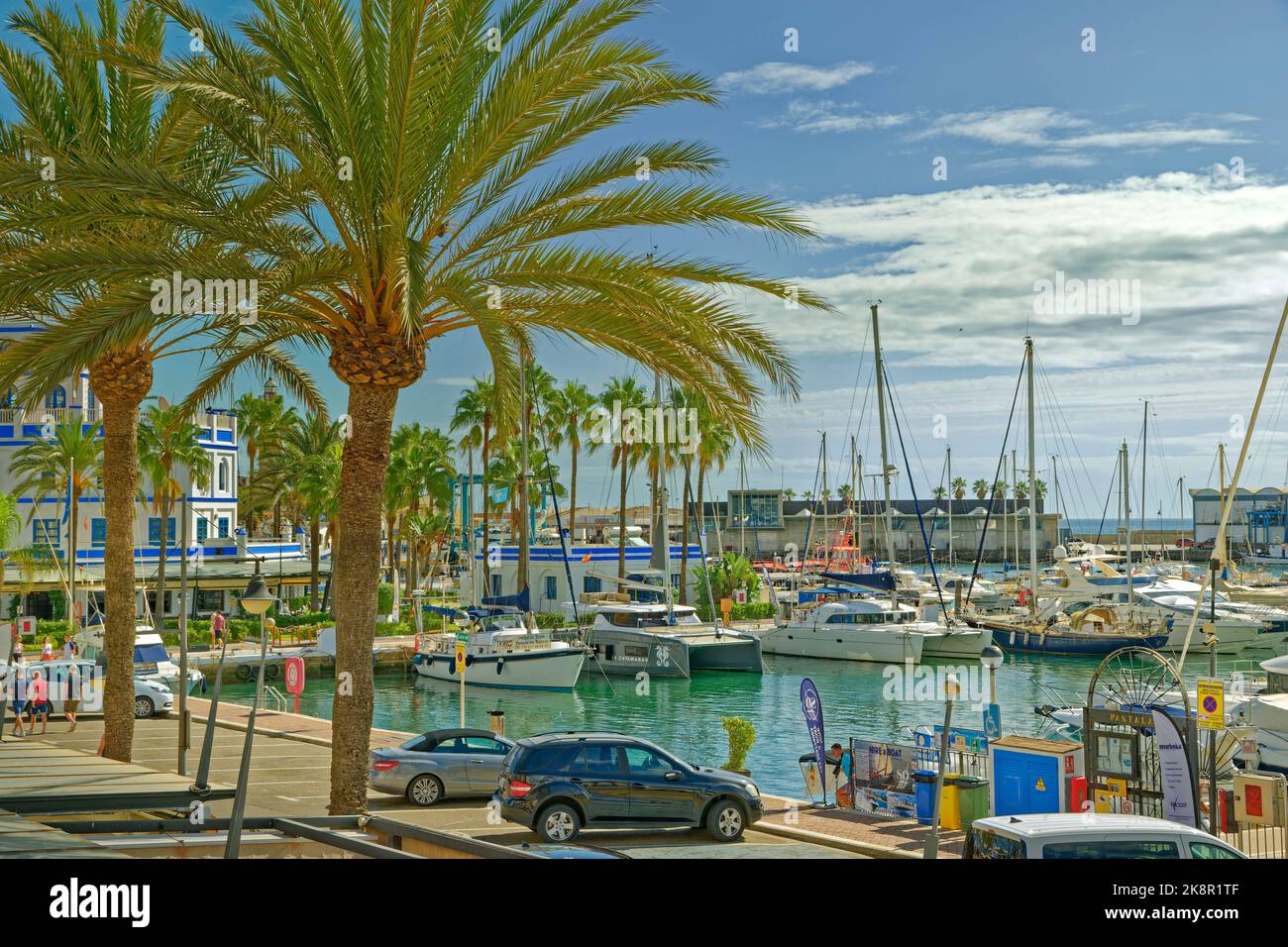 The marina area of Estepona on the Costa del Sol, Malaga Province in ...