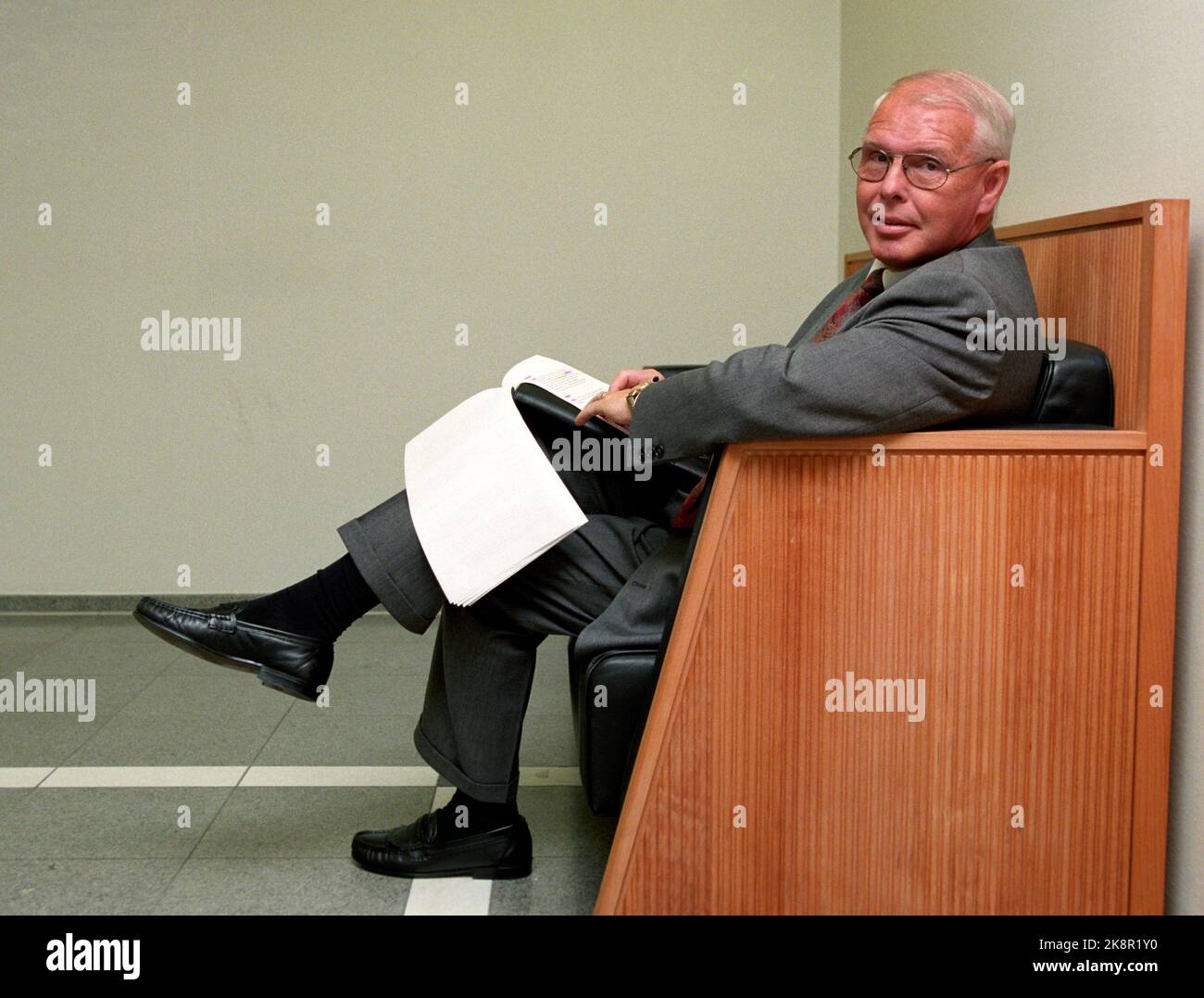 Oslo 19950914 Police investigator Leif A. Lier. Here from the trial in ...