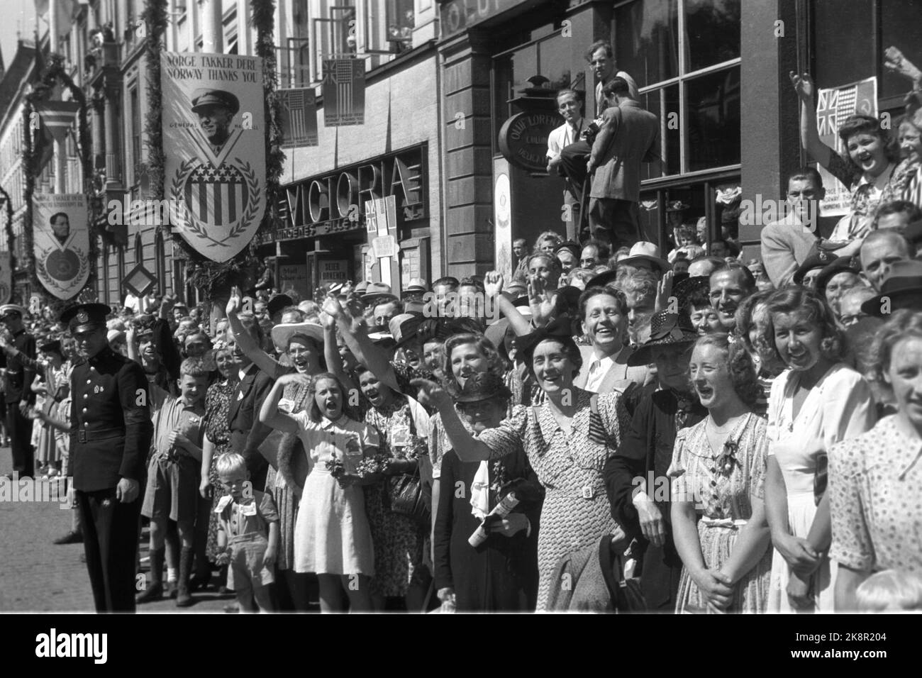 Oslo 19450630 Peace Days 1945 Allied Day. Allied soldiers paraded up ...