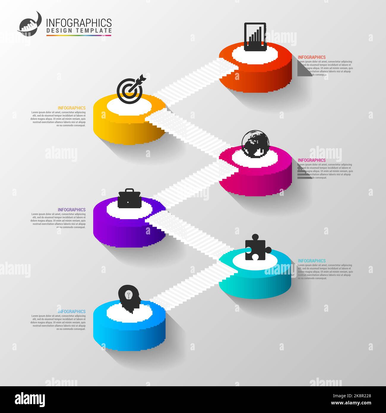 Abstract 3d paper design timeline hi-res stock photography and images ...
