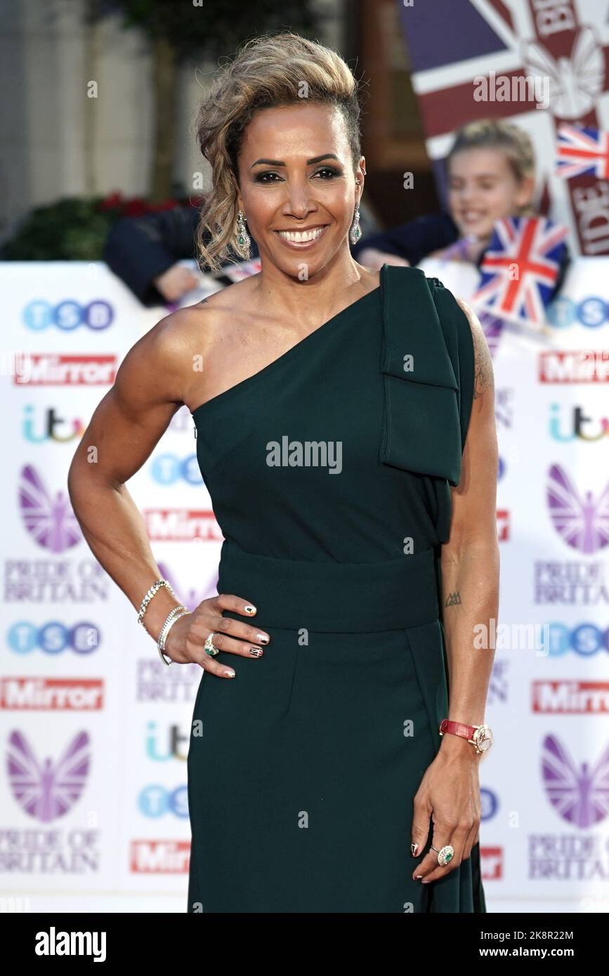 Dame Kelly Holmes arrives for the Pride of Britain Awards held at the ...