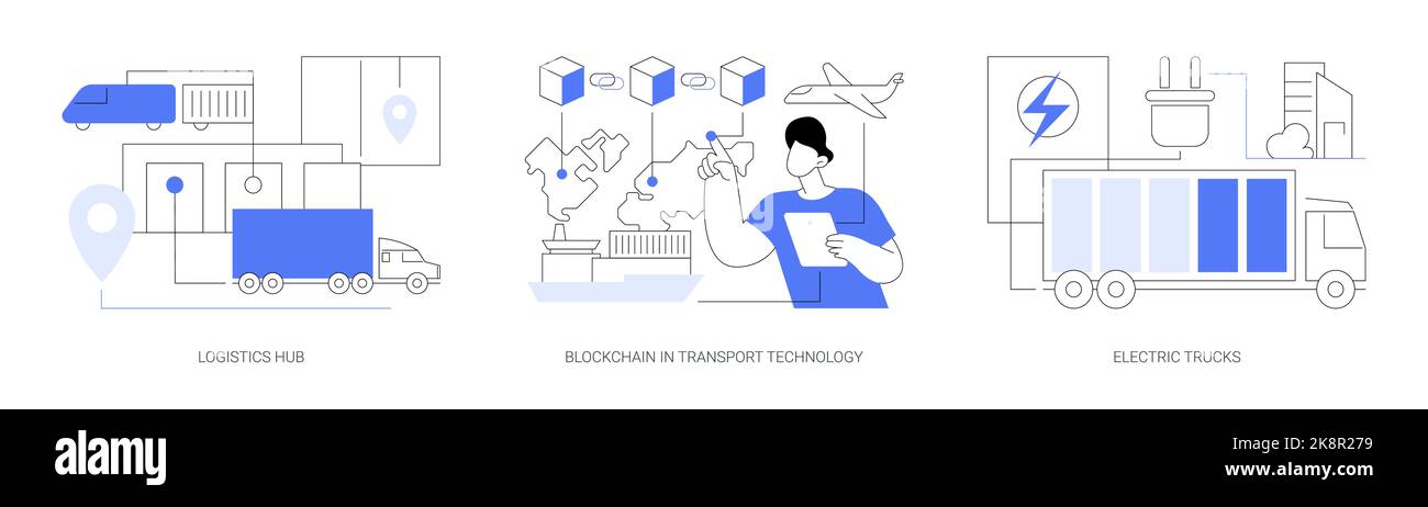 Global logistics center abstract concept vector illustrations Stock ...