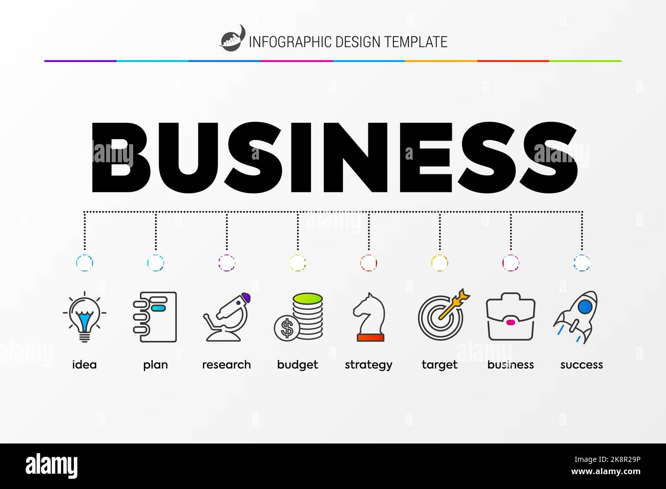 Business success concept. Infographic design template. Vector ...