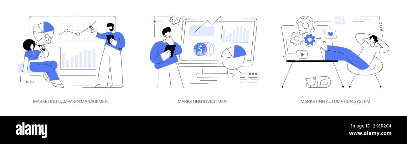 Advertising campaign abstract concept vector illustrations Stock Vector ...