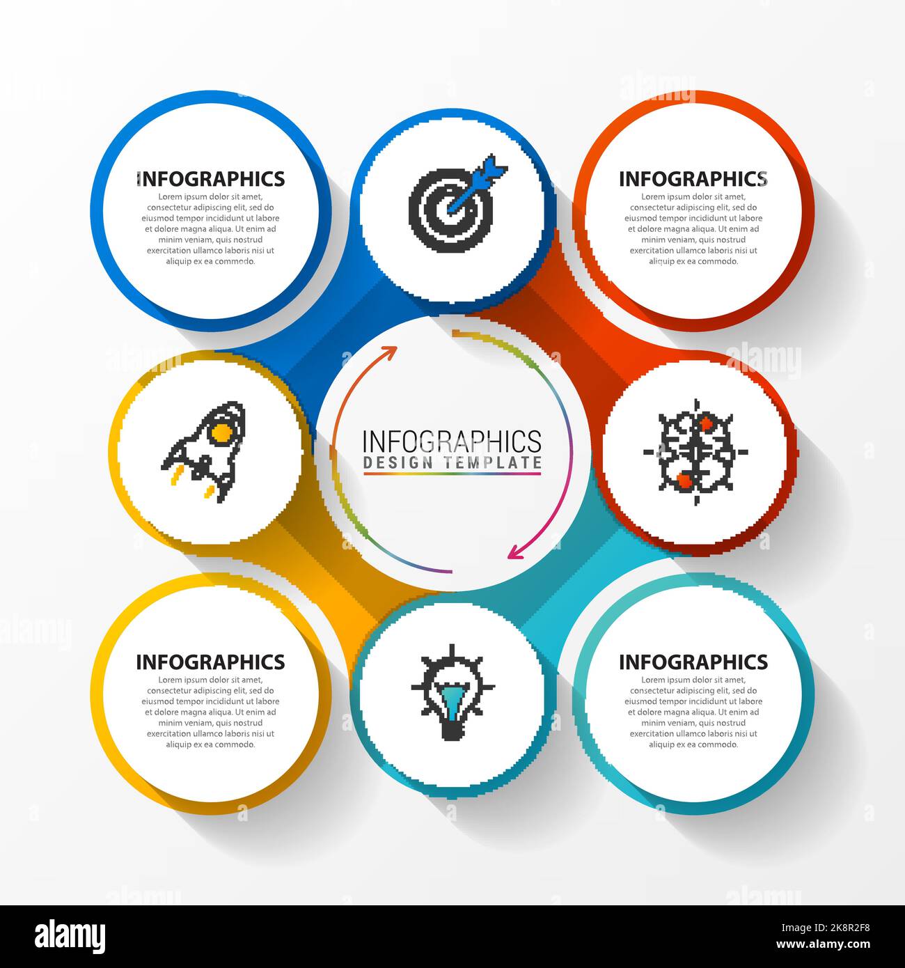 Creative process diagram. Infographic design template with 4 steps ...