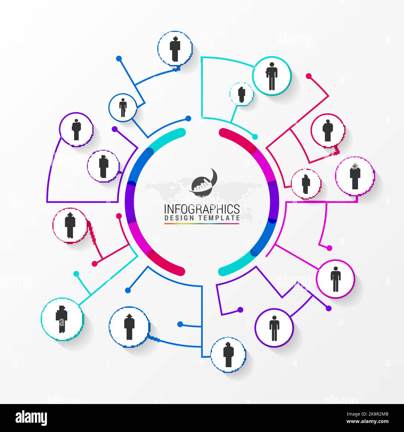 Infographics circle network hi-res stock photography and images - Alamy
