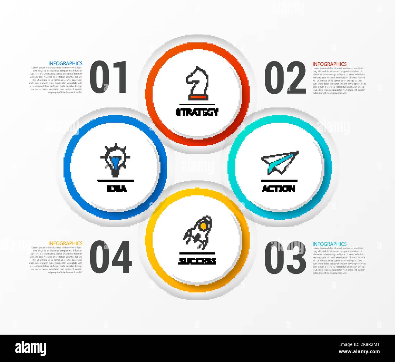 Infographic 4 piece hi-res stock photography and images - Alamy