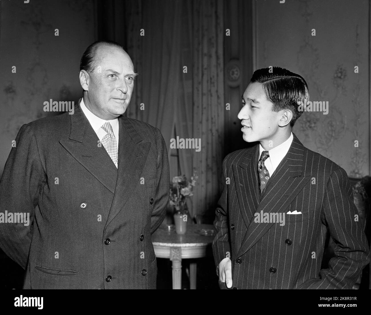 Oslo 19530810 Japan's Crown Prince Akihito (TH) on official visit to ...